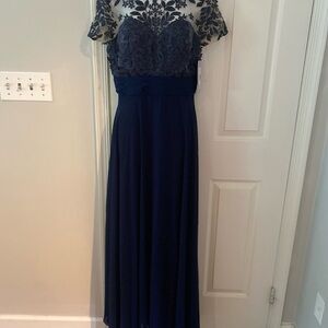 JS Collections | Dresses | Js Collections Blue Flutter Sleeve Maxi ...